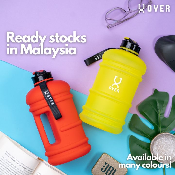 Lebih 2.2L & 1.5L Botol air besar Big Fitness Sport Gym Water Botol ...