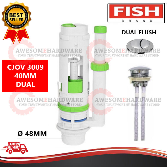 (WITH 38MM BUTTON) TECHPLAS S200 S300/FISH CJOV 3007 3009 TOILET ...