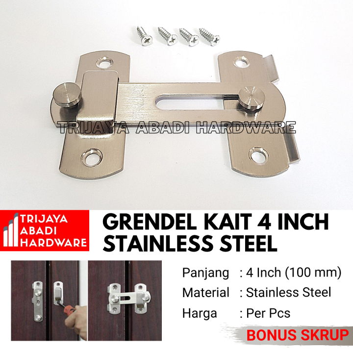 Grendel Kait 4 Inch Besar Stainless Steel - Grendel Cantol Minimalis ...