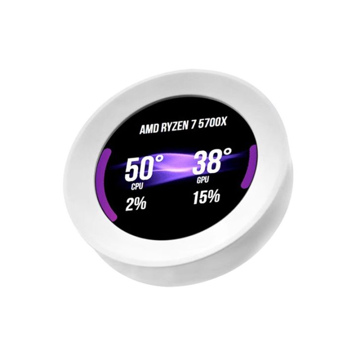 2.1 Inch Round IPS LCD Display Secondary Screen Computer CPU GPU Monitor USB Temperature Display ...