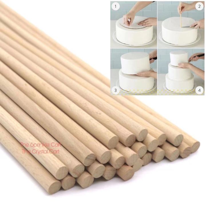 10pcs Wooden Cake Dowel Support Dowells 10mmx12" UNLI | Lazada PH