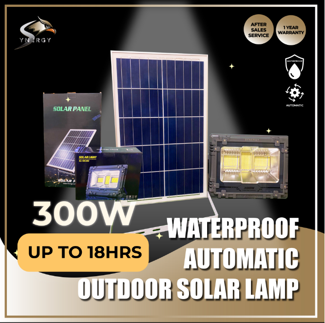Synergy 300W Solar Outdoor Light - Waterproof Automatic Solar Light for ...