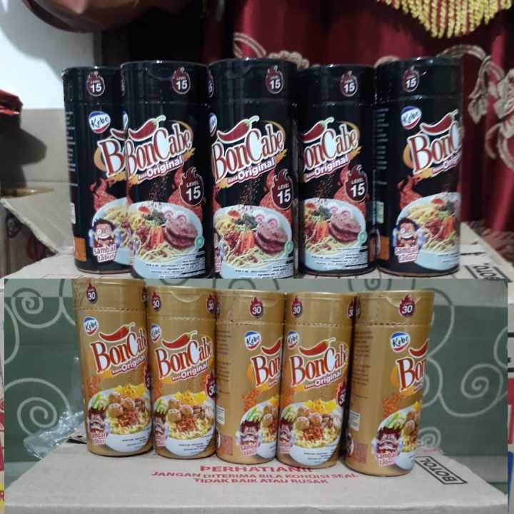 Kobe BONCABE Level 30 (40gr) 1 kartonisi 24 botol- Sambal Cabai Bubuk ...