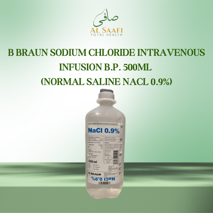 B Braun Sodium Chloride Intravenous Infusion B.P. 500ml (Normal Saline ...