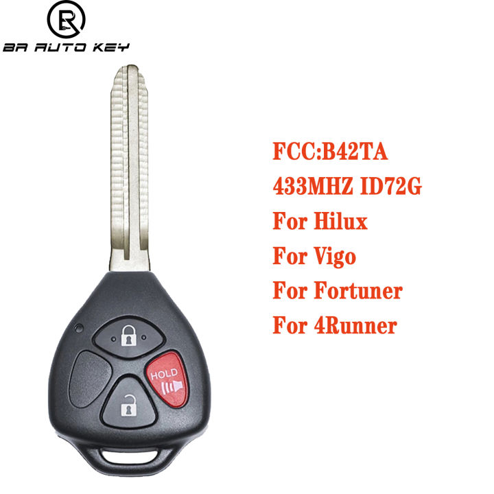 【Top-rated】 3 Button Remote Key Fob For Toyota Hilux Vigo 4runner ...