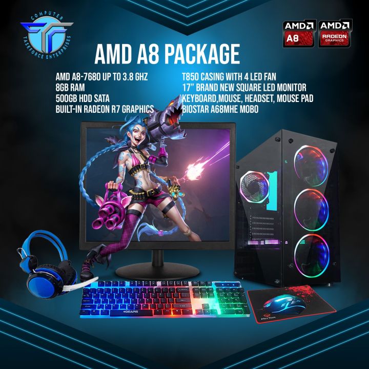 GAMING COMPUTER PACKAGE | AMD A8 - 7680 | 8GB RAM 500GB HDD | KEYTECH ...