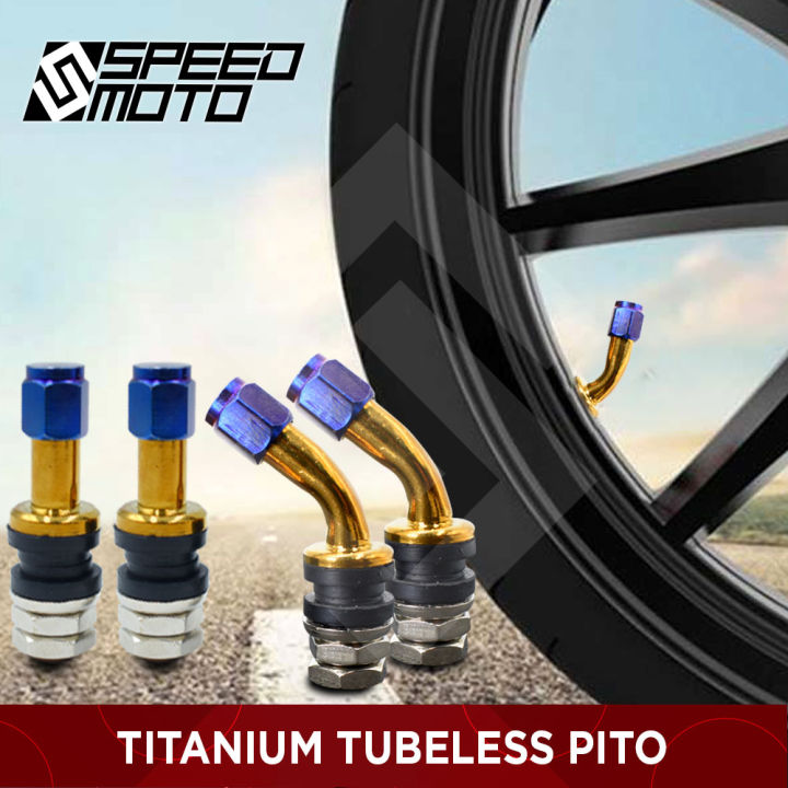 TITANIUM TWO TONE UNIVERSAL TIRE VALVE CURVE DESIGN (PITO) FOR TUBELESS ...