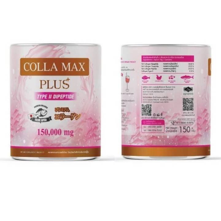 ซื้อ 1 แถม 1 COLLA-MAX PLUS เพียวคอลลาเจน 100% เกรดพรีเมี่ยมจากญี่ปุ่น ...