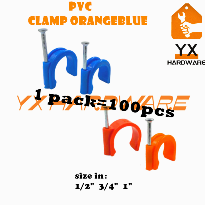 PVC CLAMP HALF CLAMP 1/2".3/4",1" hose clip/hose clamp ORANGE/BLUE 1 ...