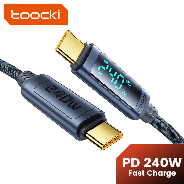 Toocki 240W Type C To Type C TO Type C PD3.1สายสัญญาณภาพชาร์จ USB เร็ว ...
