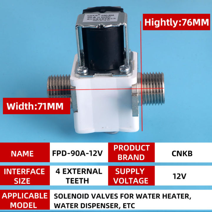 Cnkb Water Inlet Solenoid Valve Water Boiler Valve External Thread 1/2 ...