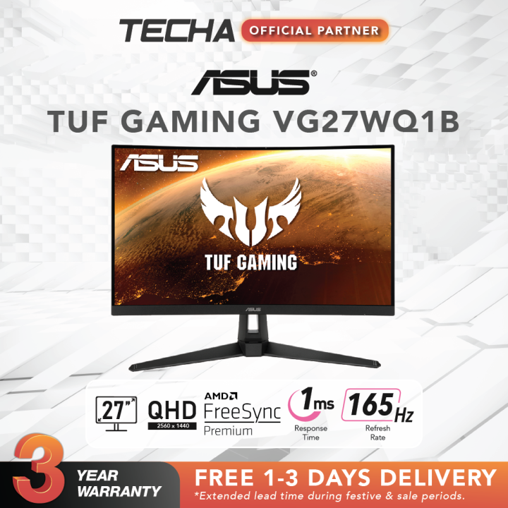 [FAST SHIP] ASUS TUF Gaming VG27WQ1B | 27" WQHD | VA | 165Hz | 1ms | F-Sync Premium Curved ...