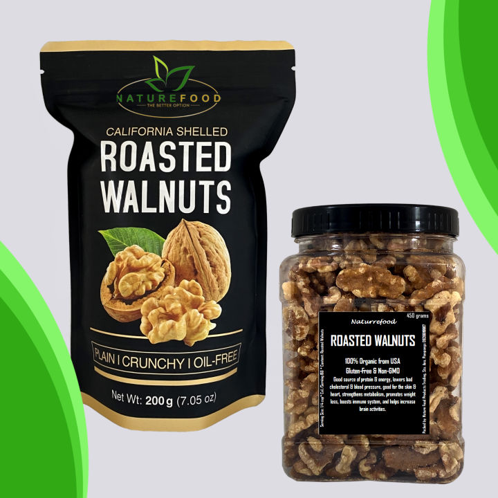 Roasted Walnuts (Organic, Oil-free, Plain & Unsalted Healthy Low Carb ...