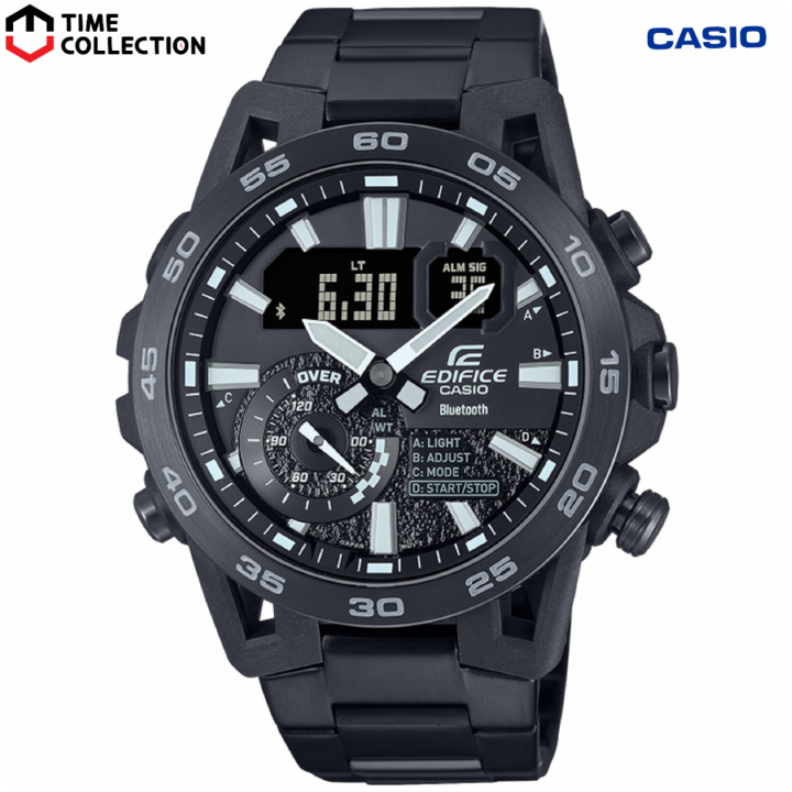 Casio ECB-40BK-1A Digital Analog Stainless Steel Strap Watch for Men | Lazada PH