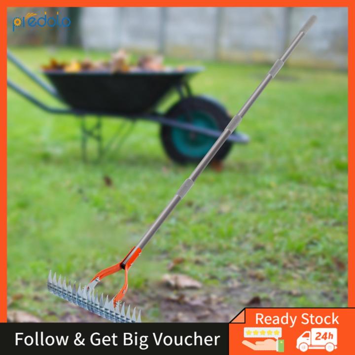 predolo Lawn Thatching Rake Heavy Duty Steel Dethatching Rake for ...