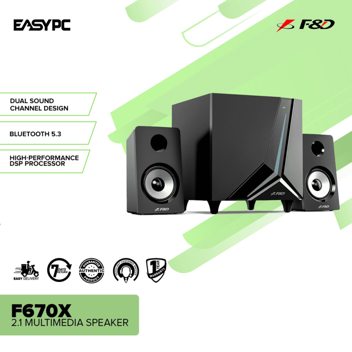 EasyPC | F&D F670X 2.1 Multimedia Speaker For Desktop PC and Laptop ...