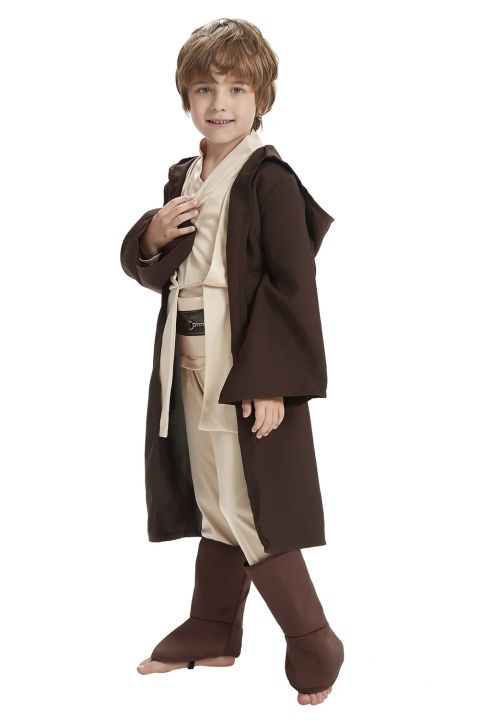 Kid Children Jedi Knight Cosplay Costume Obi Wan Kenobi Uniform Suit ...