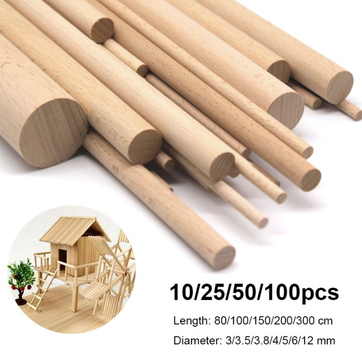 Round wooden sticks craft stick making popsicles and model making cake ...