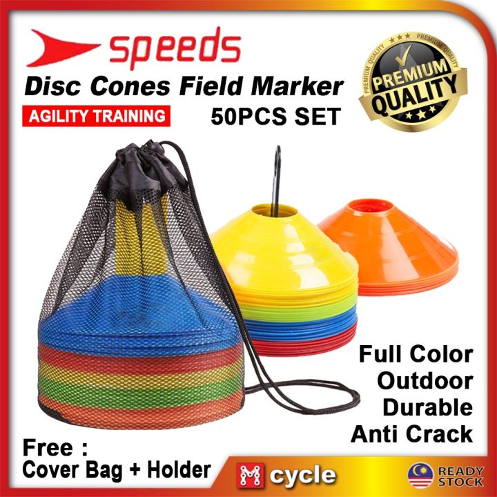SPEEDS Training Disc Cones Field Marker Disk 50pcs Outdoor Indoor ...