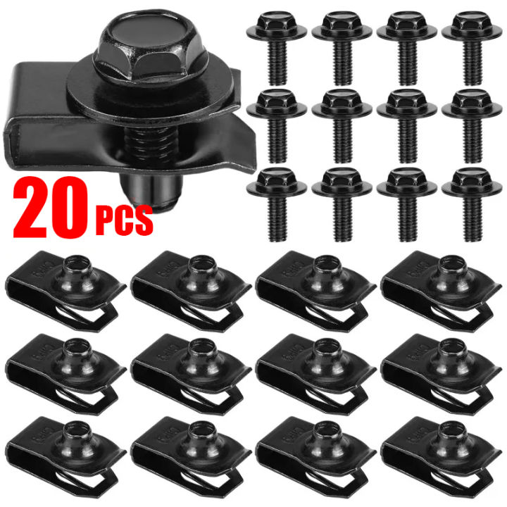 Car Body Bolts U-nut Clips M4 M5 Engine Cover Undertray Splash Shield ...