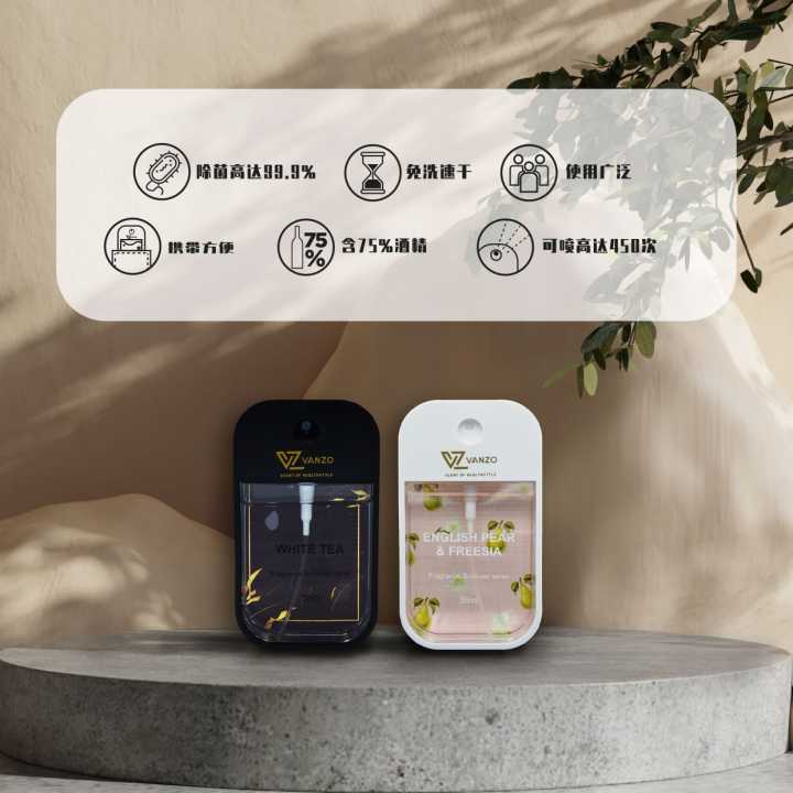 🔥NEW🔥 Vanzo Pocket Fragrance Sanitizer Spray White Tea English Pear ...