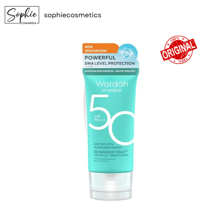 ** Wardah UV Shield Airy Smooth Sunscreen Serum SPF 50 PA ...