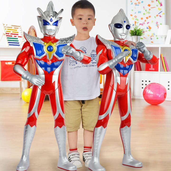 Children's Large Ultraman Anime Figure Man Superhero Sound and Light ...