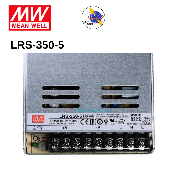 Mean Well LRS-350-5 350W 5V 60A AC/DC Single Output Meanwell Power Supply - Original -1 Year ...