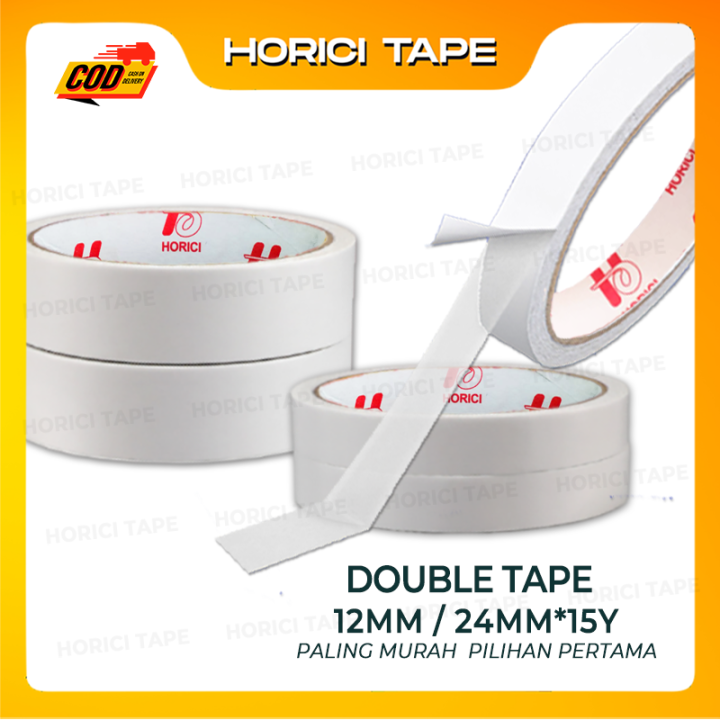 Horici Tape 24MM*15Y Dan 12MM*15Y Super Kuat Isolasi Double Tape | Lazada Indonesia