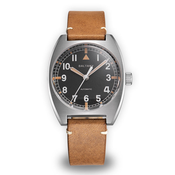 Baltany W10 Tonneau Watch Homage Raf British Pilot Watch Automatic NH38 ...