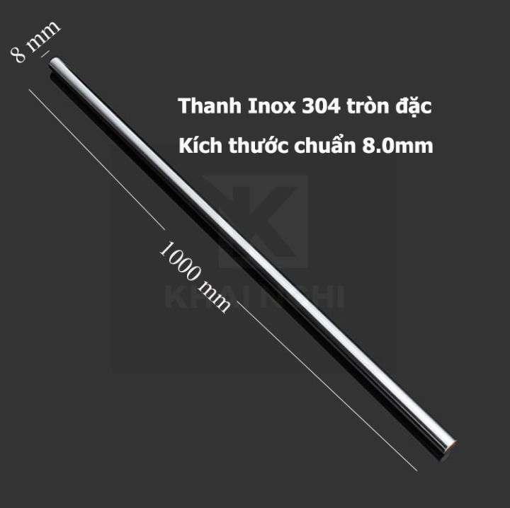 Ty Inox đặc 304 kích thước hoàn toàn chính xác 8.0mm / 8ly / 8mm độ dài ...