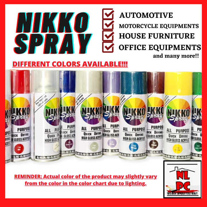 NIKKO SPRAY ALL PURPOSE QUICK DRYING HIGH GLOSS ACRYLIC | Lazada PH