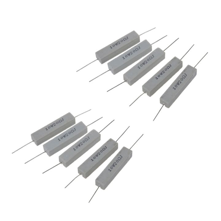 10X 10W 20 Ohm 5% Wirewound Ceramic Cement Resistor 10 Watt | Lazada PH