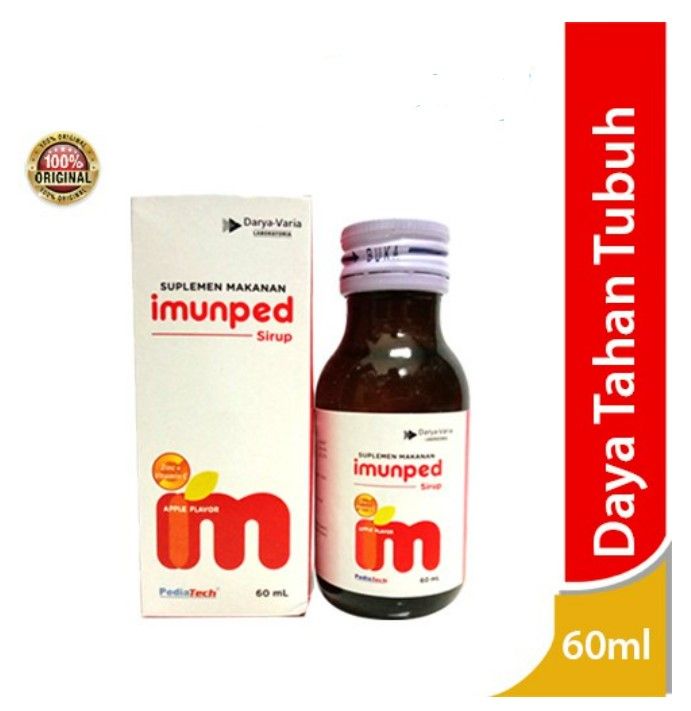 IMUNPED SYRUP 60 ML RASA APEL SIRUP DAYA TAHAN TUBUH VITAMIN UNTUK ANAK ...