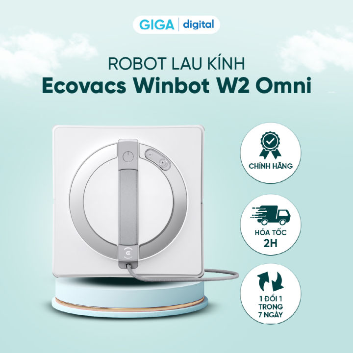 [BẢN QUỐC TẾ] Robot lau kính Ecovacs Winbot W2 Omni - Bảo vệ chống rơi - Trạm sạc di động - Lực ...