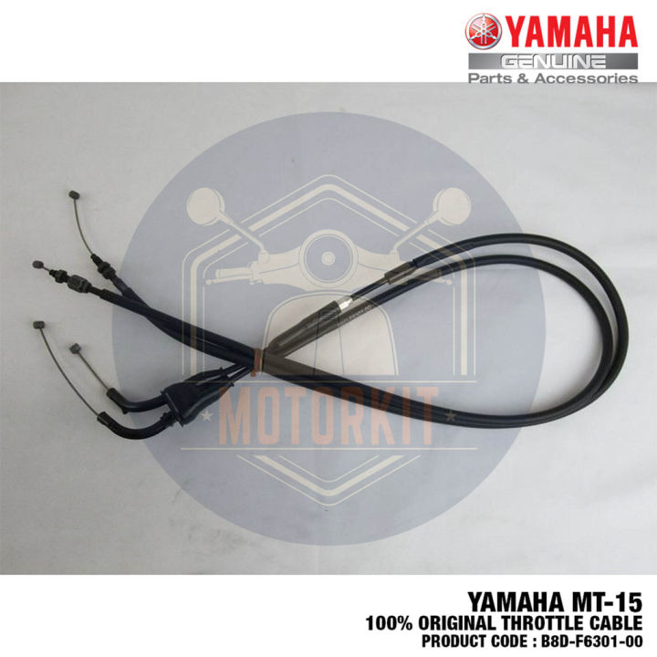 YAMAHA MT15 MT-15 100% ORIGINAL THROTTLE CABLE TALI MINYAK B8D-F6301-00 ...