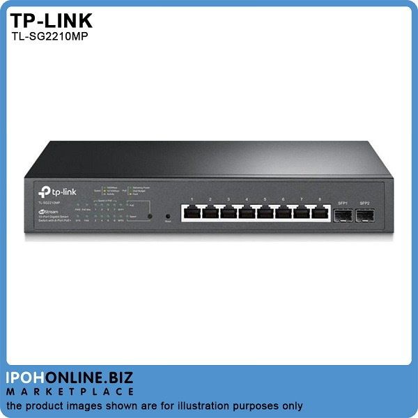 TP-LINK TL-SG2210MP JetStream 10-Port Gigabit Smart Switch with 8-Port ...