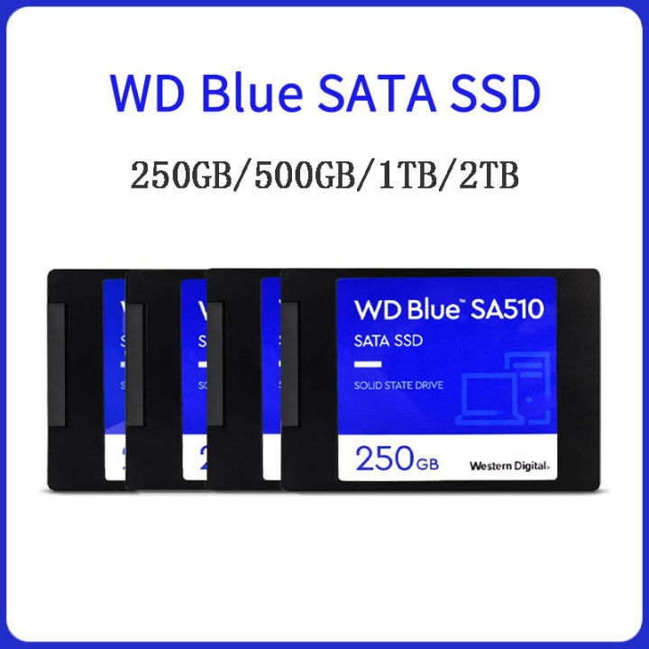 WD 2.5 "SSD 250G 500GB 1TB 2TB WD Blue SA510 SATA III โซลิดสเตทไดรฟ์ภายในได้ถึง560 MB/S สำหรับ ...