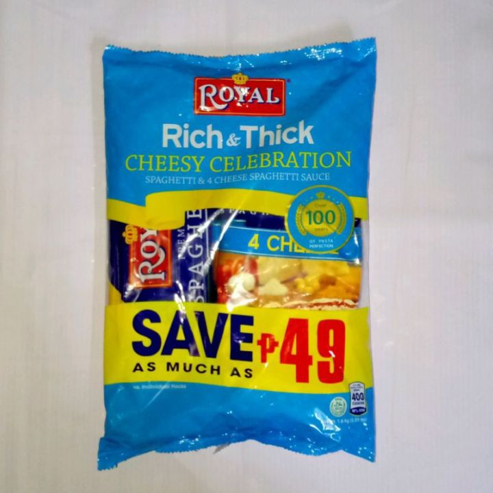 Royal Rich and Thick Cheesy Celebration Spaghetti and 4 Cheese ...