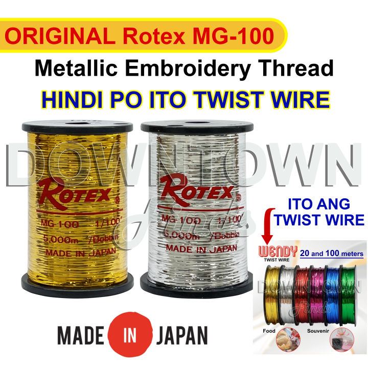 [SINULID] Rotex MG100 metallic thread sinulid (5000m) (Made in Japan ...