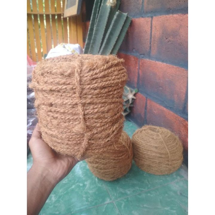 (100m) tali tambang / tali pot / tali alami serabut / sabut kelapa ...