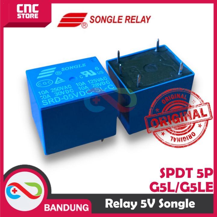 RELAY SONGLE 5V 10A SRD-05VDC-SL-C 5 PIN 5P G5L G5LE | Lazada Indonesia