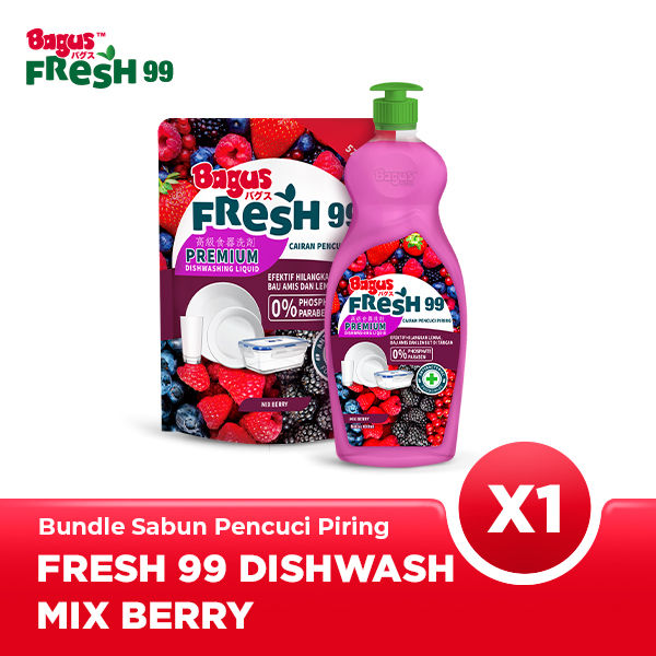 Bundle Bagus Fresh99 Premium Anti Bacterial Dish Washing Liquid Botol ...