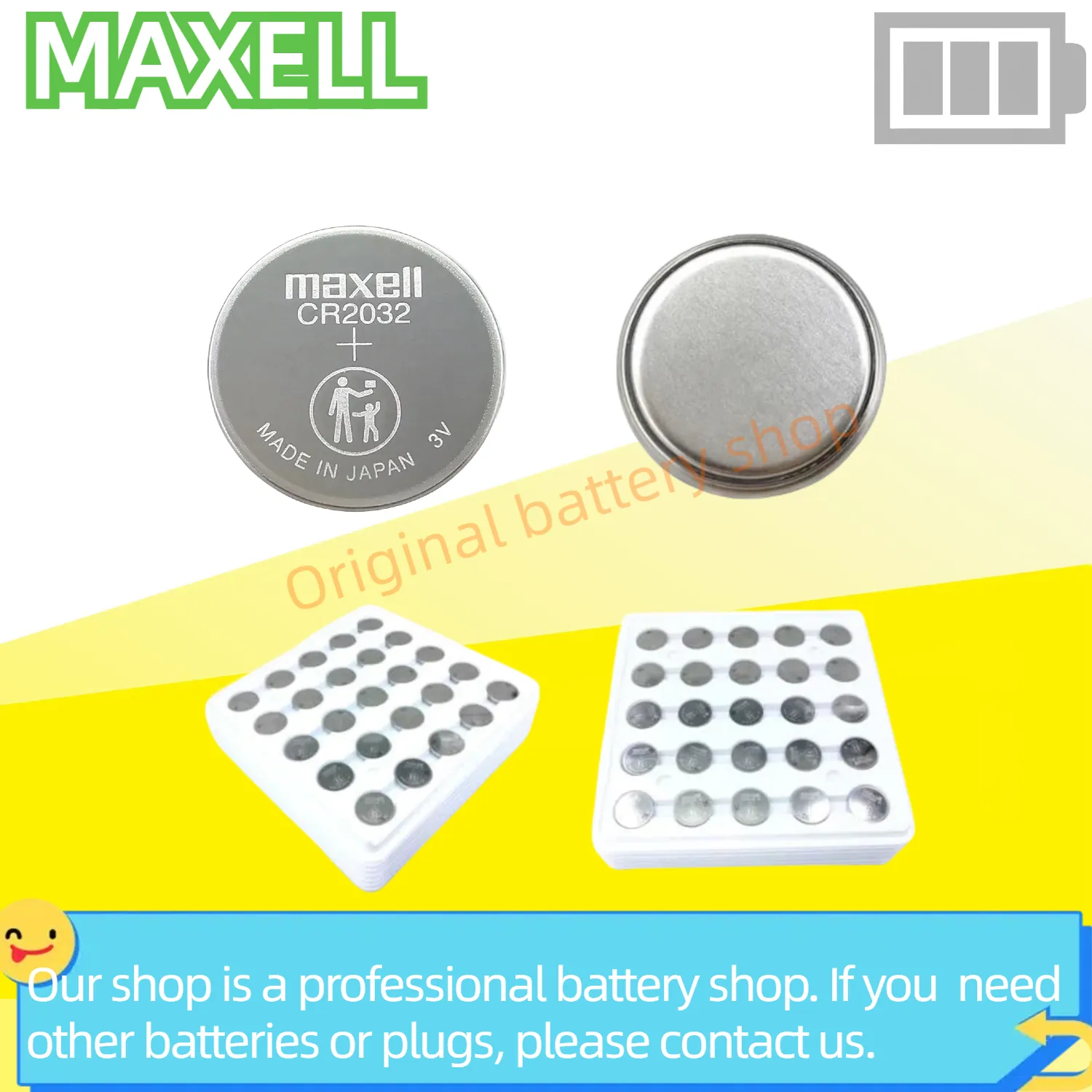 CR2032 TV Remote Control Battery 3V Electronic Scale Computer ...