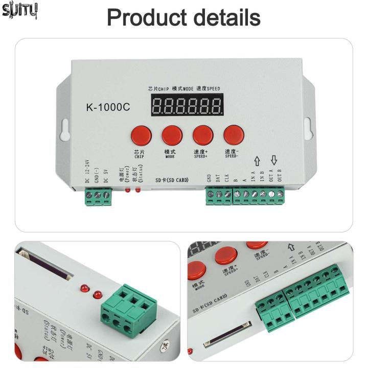 Gracekarin LED Panel Controller K1000C with Expandable Storage for ...