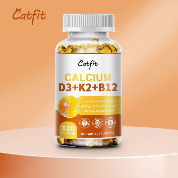 Catfit Vitamin D3 K2(MK7) B12 Bone and Heart Health Supplement - Max ...