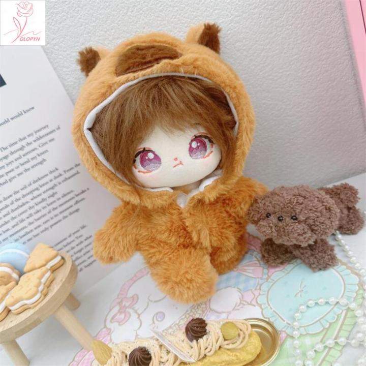 [COD] ตุ๊กตาผ้าฝ้าย ตุ๊กตากินผมเด็กกินจริงๆ จั้มสูท Capybara เสื้อผ้าตุ๊กตาผ้าฝ้าย20ซม. ชุดวันอ ...