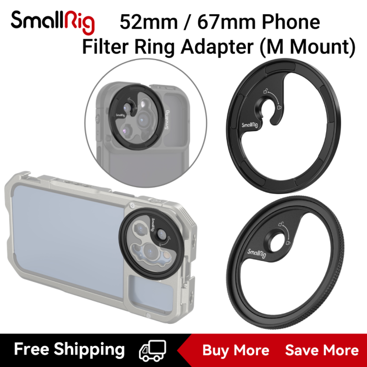SmallRig 52mm / 67mm Magnetic Cellphone Lens Filter Ring Adapter (M ...