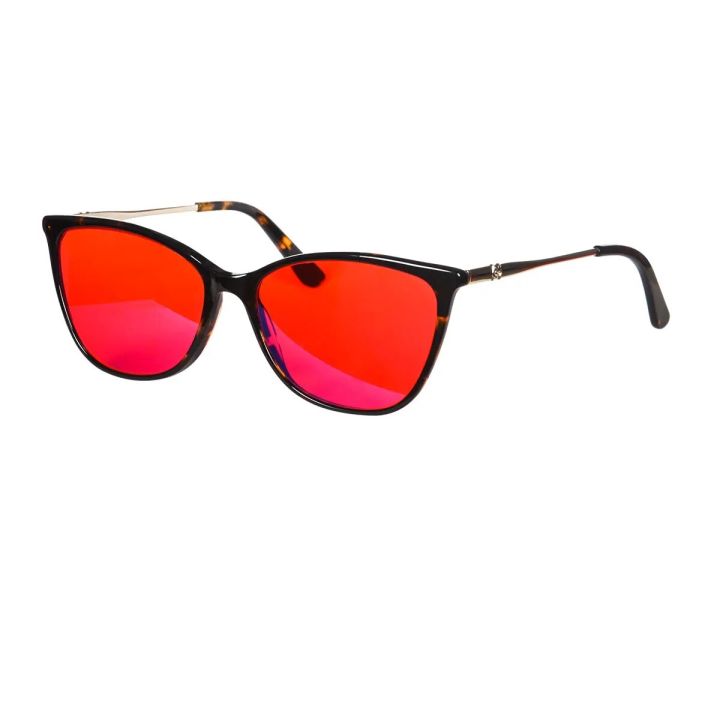 Red Glasses Block Blue Light Acetate Glasses Round Anti Blue Light ...