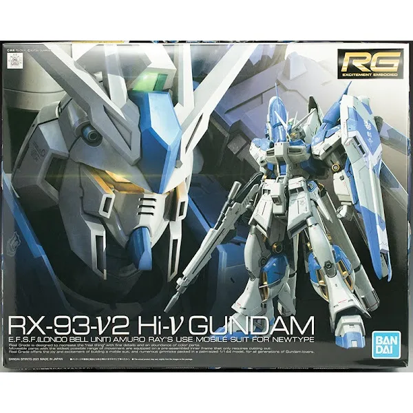 Hi V RG Hi Nu Gundam RX-93 V2 1/144 Bandai (Gundam Model Kits) | Lazada